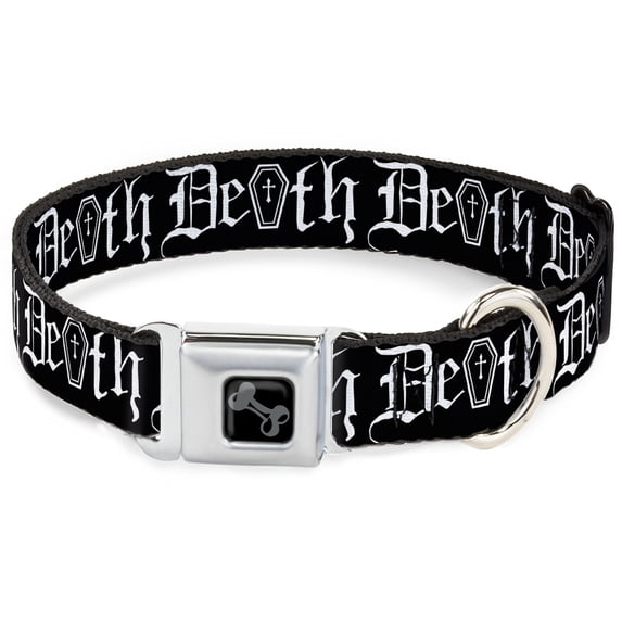 Buckle-Down Pet Collar, Dog Collar Metal Seatbelt Buckle, Death Coffin ...