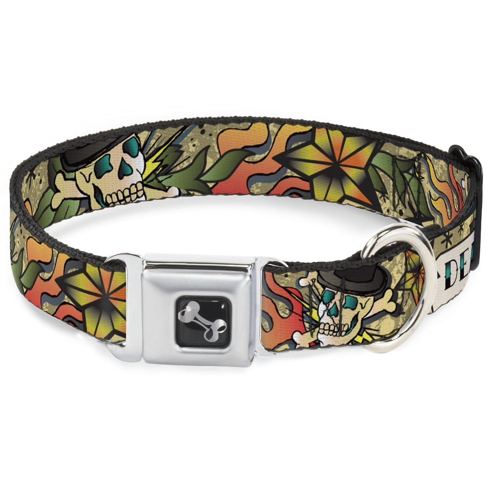 Buckle-Down Pet Collar, Dog Collar Metal Seatbelt Buckle, Death Or ...