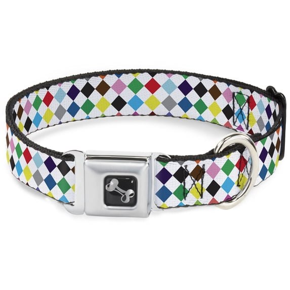 Buckle-Down Pet Collar, Dog Collar Metal Seatbelt Buckle, Diamonds ...