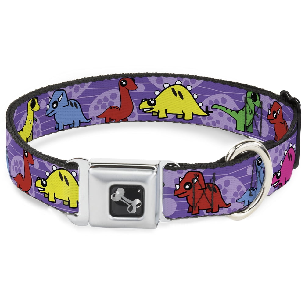 Buckle-Down Pet Collar, Dog Collar Metal Seatbelt Buckle, Dinosaur ...