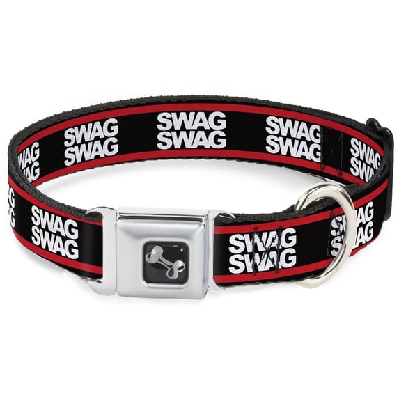 Buckle-Down Pet Collar, Dog Collar Metal Seatbelt Buckle, Double Swag ...
