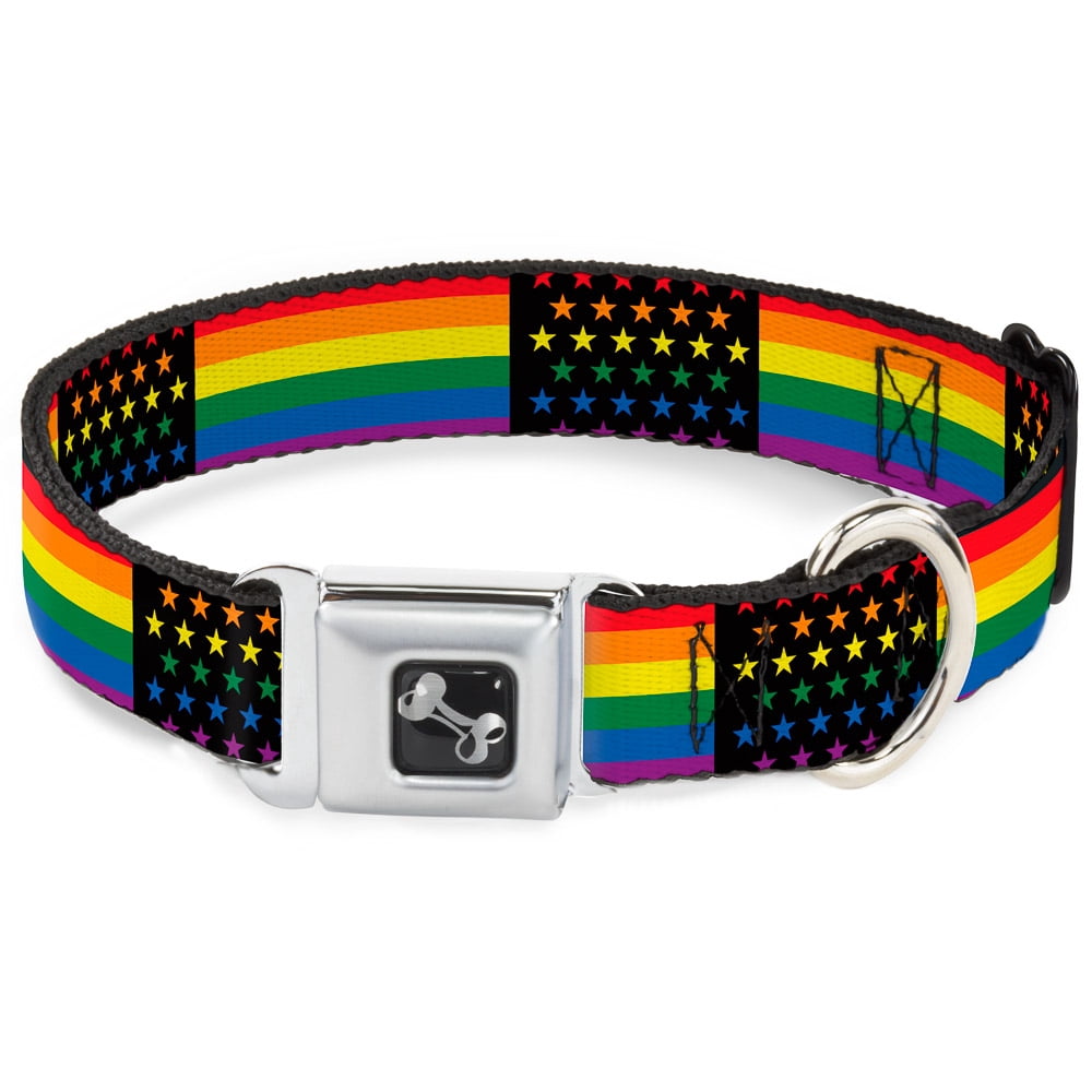 Buckle-Down Pet Collar, Dog Collar Metal Seatbelt Buckle, Flag American ...