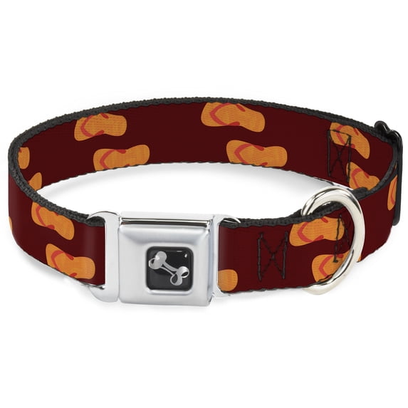 Buckle-Down Pet Collar, Dog Collar Metal Seatbelt Buckle, Flip Flops ...