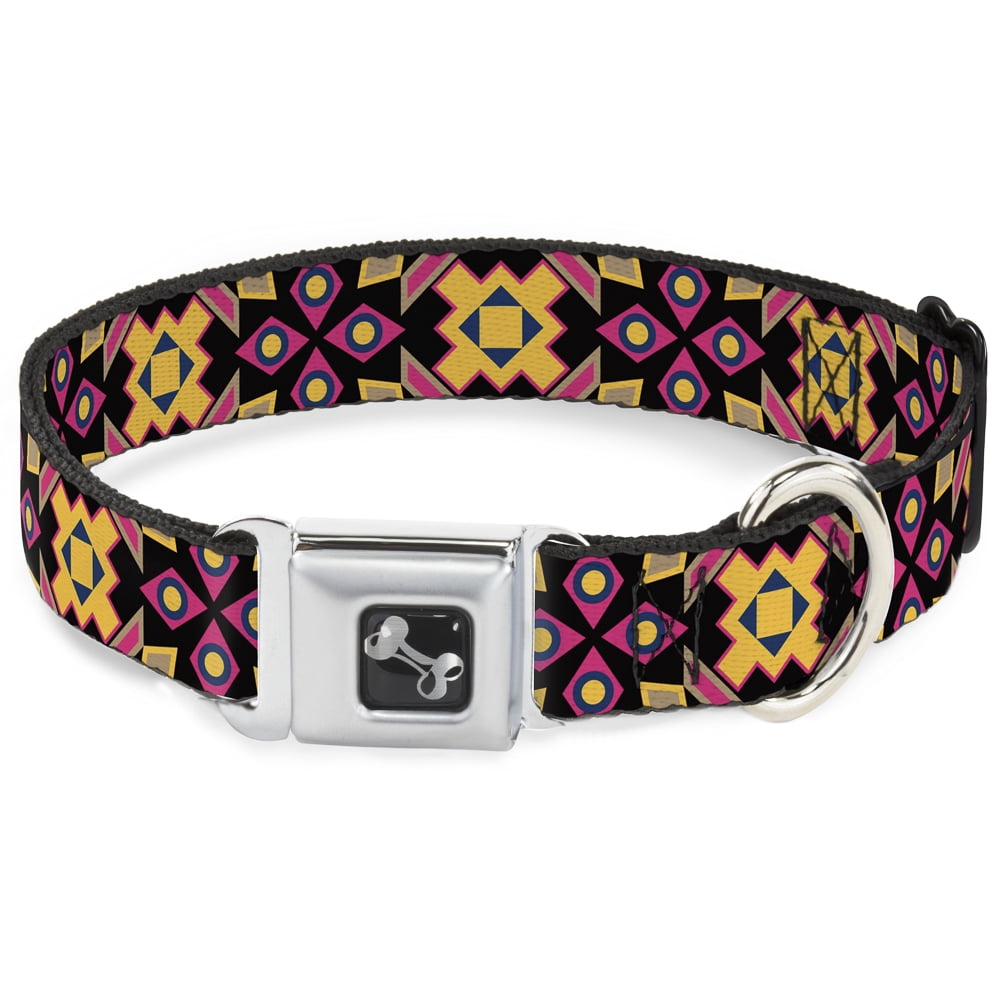 Buckle-Down Pet Collar, Dog Collar Metal Seatbelt Buckle, Geometric ...