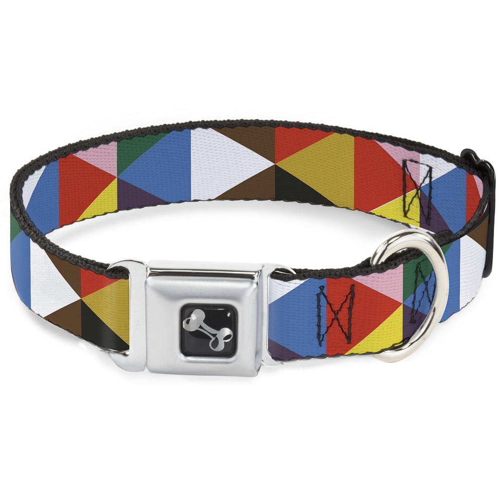 Buckle-Down Pet Collar, Dog Collar Metal Seatbelt Buckle, Geometric ...