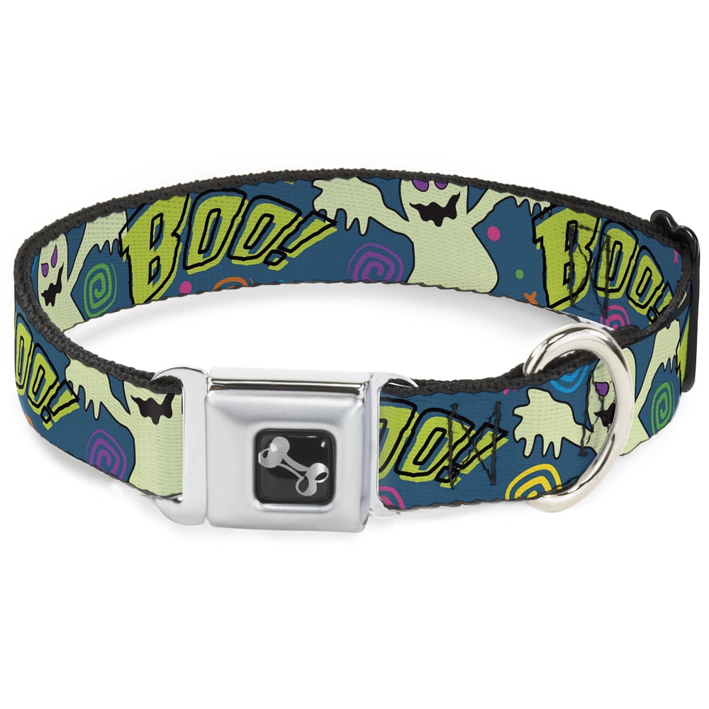 Buckle-Down Pet Collar, Dog Collar Metal Seatbelt Buckle, Ghost Boo ...