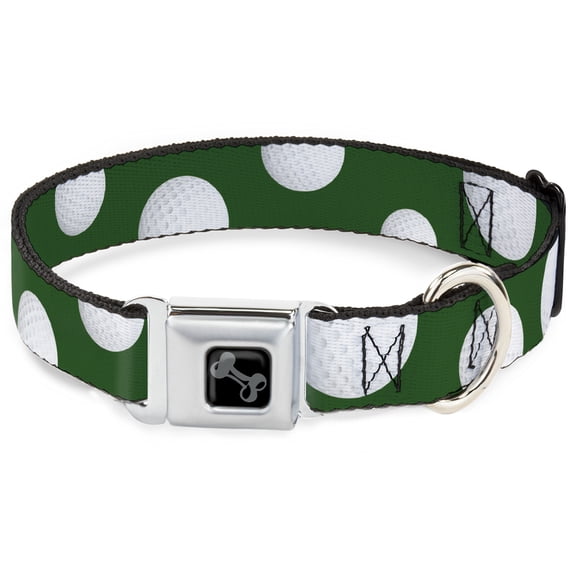 Buckle-Down Pet Collar, Dog Collar Metal Seatbelt Buckle, Golf Balls ...