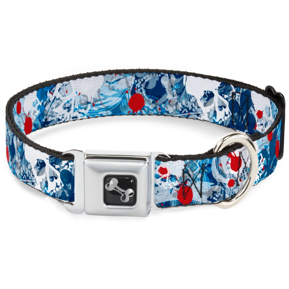 Buckle-Down Pet Collar, Dog Collar Metal Seatbelt Buckle, Gothic ...