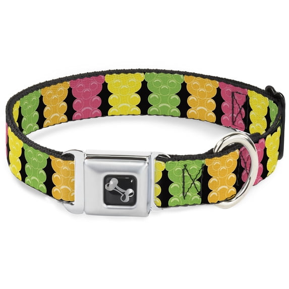 Buckle-Down Pet Collar, Dog Collar Metal Seatbelt Buckle, Gummy Bears ...