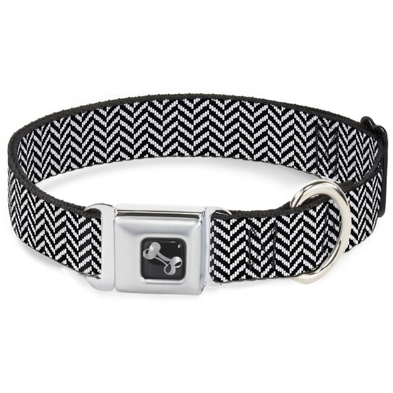 Buckle-Down Pet Collar, Dog Collar Metal Seatbelt Buckle, Herringbone ...