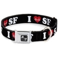 Buckle-Down Pet Collar, Dog Collar Metal Seatbelt Buckle, I Heart ...