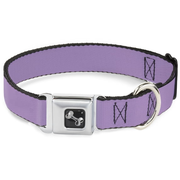 Buckle-Down Pet Collar, Dog Collar Metal Seatbelt Buckle, Lavender, 16 ...