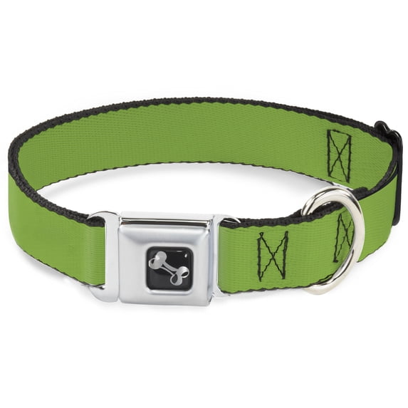 Buckle-Down Pet Collar, Dog Collar Metal Seatbelt Buckle, Lime Green ...