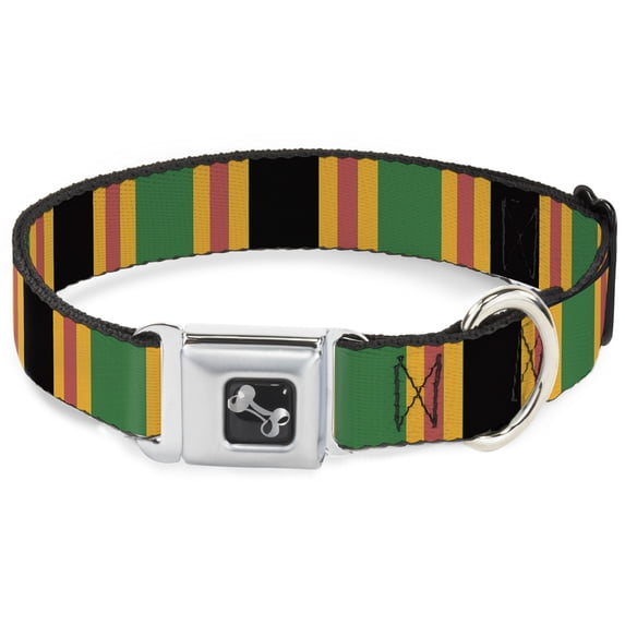 Buckle-Down Pet Collar, Dog Collar Metal Seatbelt Buckle, Lines Black ...