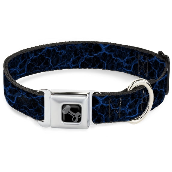 Buckle-Down Pet Collar, Dog Collar Metal Seatbelt Buckle, Marble Black ...