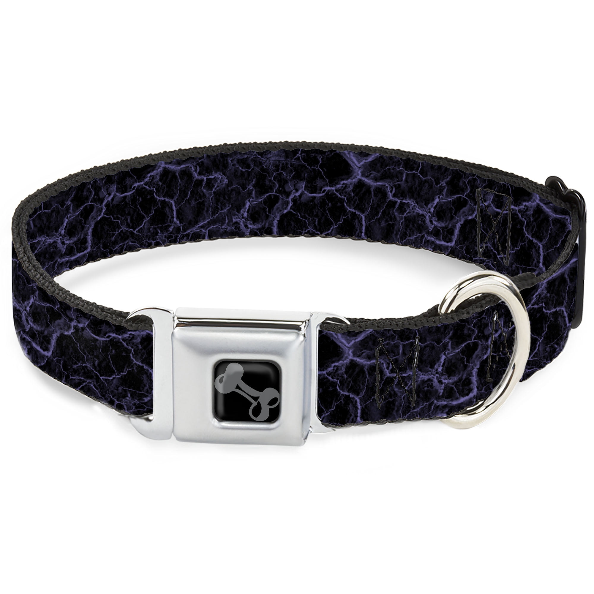 Buckle-Down Pet Collar, Dog Collar Metal Seatbelt Buckle, Marble Black ...