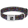 Buckle-Down Pet Collar, Dog Collar Metal Seatbelt Buckle, Mini Polka ...