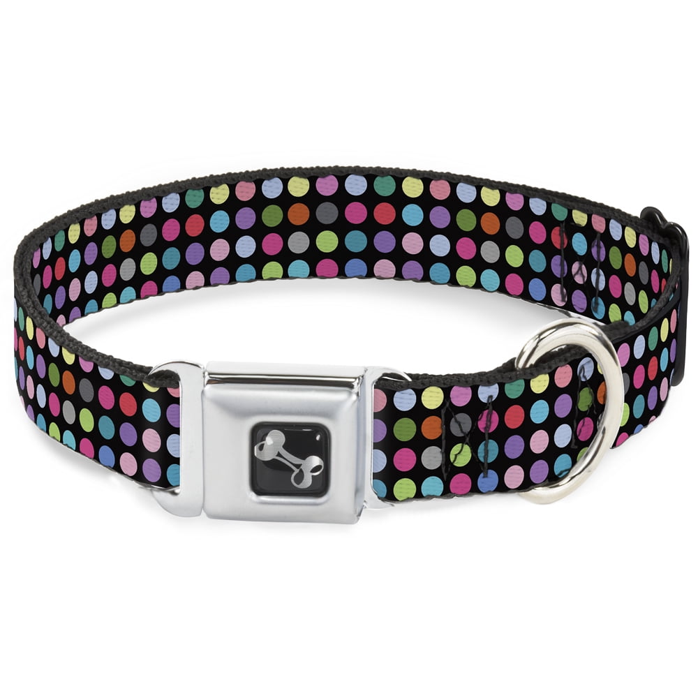 Buckle-Down Pet Collar, Dog Collar Metal Seatbelt Buckle, Mini Polka ...