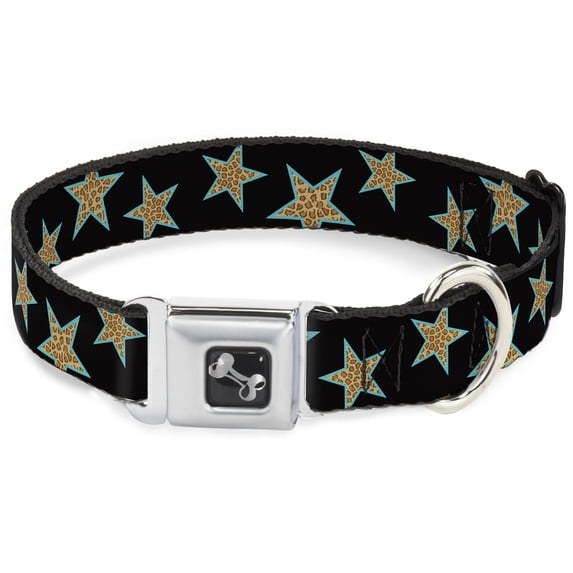 Buckle-Down Pet Collar, Dog Collar Metal Seatbelt Buckle, Multi Stars ...