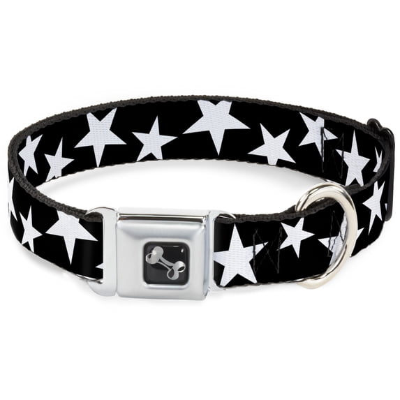 Buckle-Down Pet Collar, Dog Collar Metal Seatbelt Buckle, Multi Stars ...