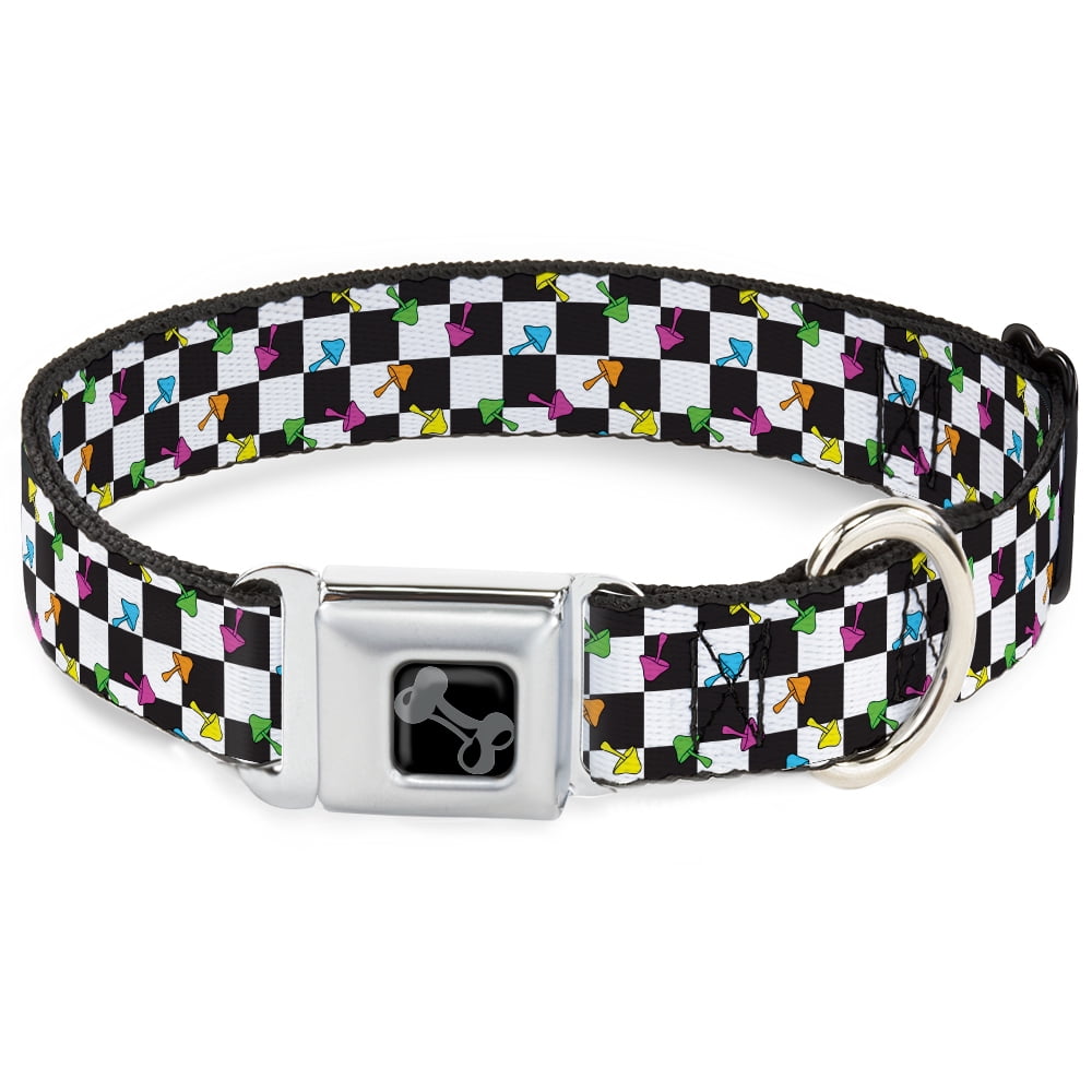 Buckle-Down Pet Collar, Dog Collar Metal Seatbelt Buckle, Mushrooms ...