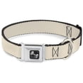 Buckle-Down Pet Collar, Dog Collar Metal Seatbelt Buckle, Natural, 11 ...