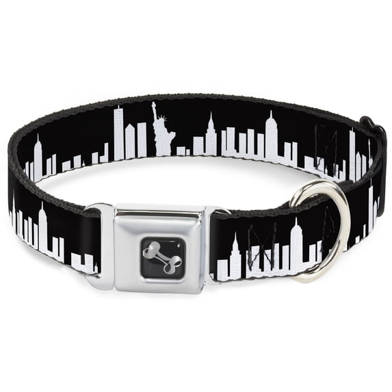 Buckle-Down Pet Collar, Dog Collar Metal Seatbelt Buckle, New York ...