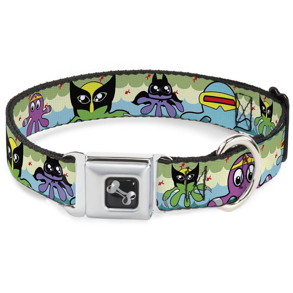 Buckle-Down Pet Collar, Dog Collar Metal Seatbelt Buckle, Octopus ...