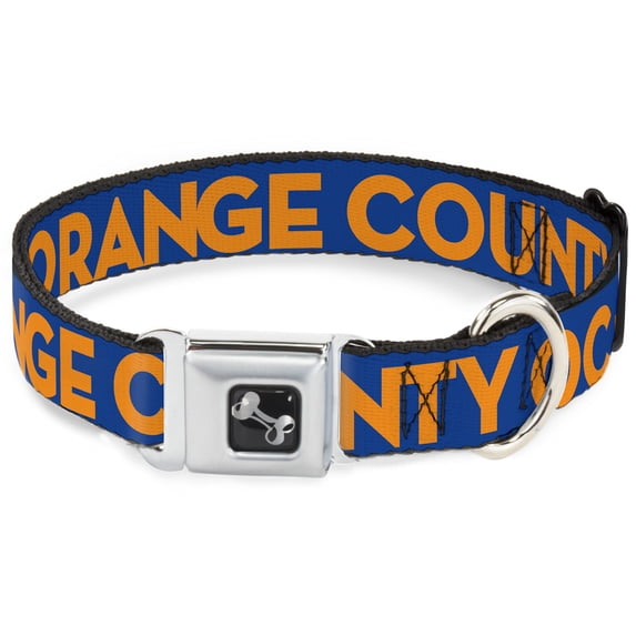 Buckle-Down Pet Collar, Dog Collar Metal Seatbelt Buckle, Orange County ...