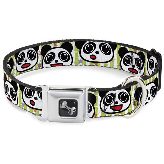 Buckle-Down Pet Collar, Dog Collar Metal Seatbelt Buckle, Panda Bear ...