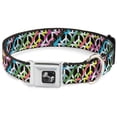 Buckle-Down Pet Collar, Dog Collar Metal Seatbelt Buckle, Peace Black ...