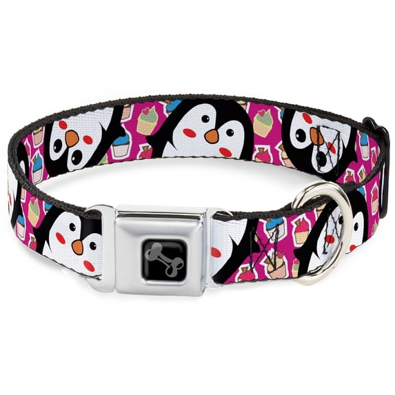 Buckle-Down Pet Collar, Dog Collar Metal Seatbelt Buckle, Penguins ...