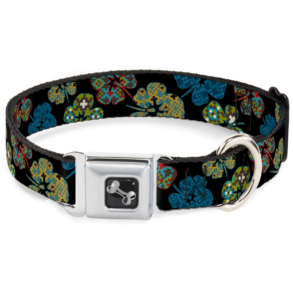 Buckle-Down Pet Collar, Dog Collar Metal Seatbelt Buckle, Pixilated ...
