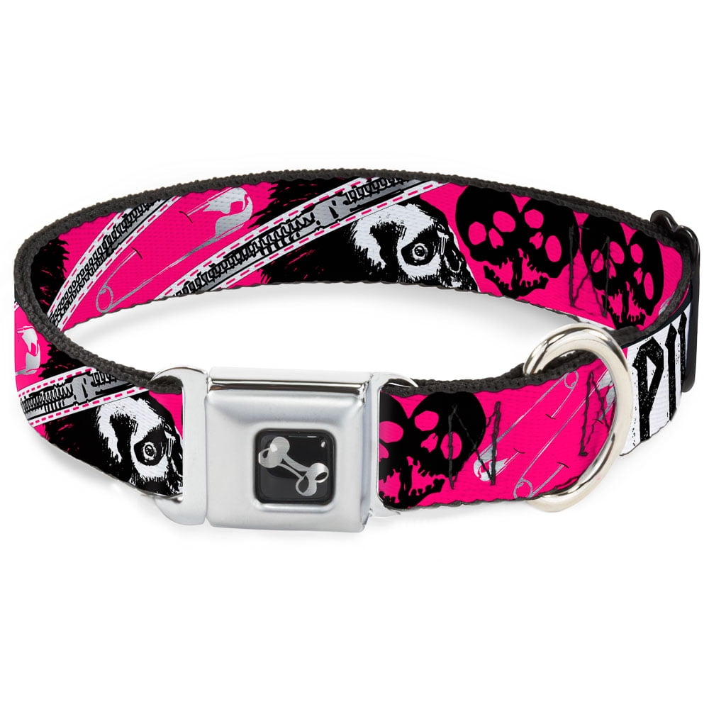 Buckle-Down Pet Collar, Dog Collar Metal Seatbelt Buckle, Punk Princess ...