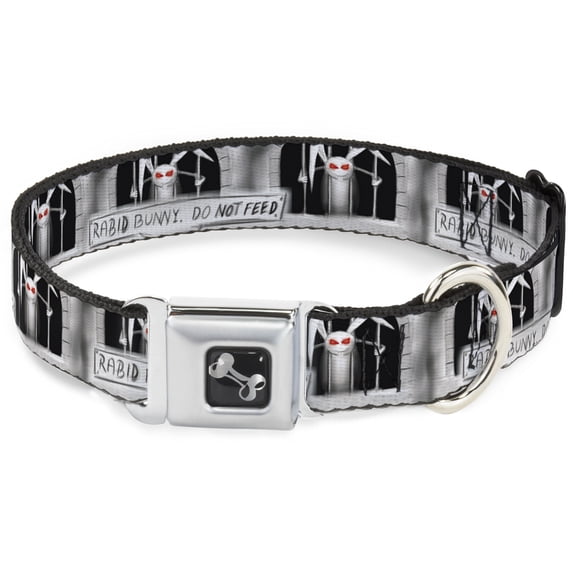 Buckle-Down Pet Collar, Dog Collar Metal Seatbelt Buckle, Rabid Bunny ...