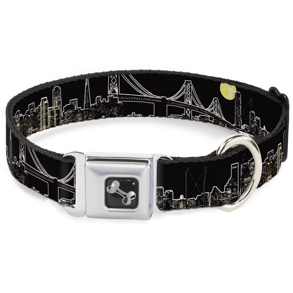 Buckle-Down Pet Collar, Dog Collar Metal Seatbelt Buckle, San Francisco ...
