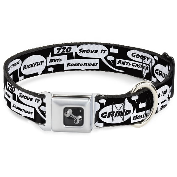 Buckle-Down Pet Collar, Dog Collar Metal Seatbelt Buckle, Skater ...