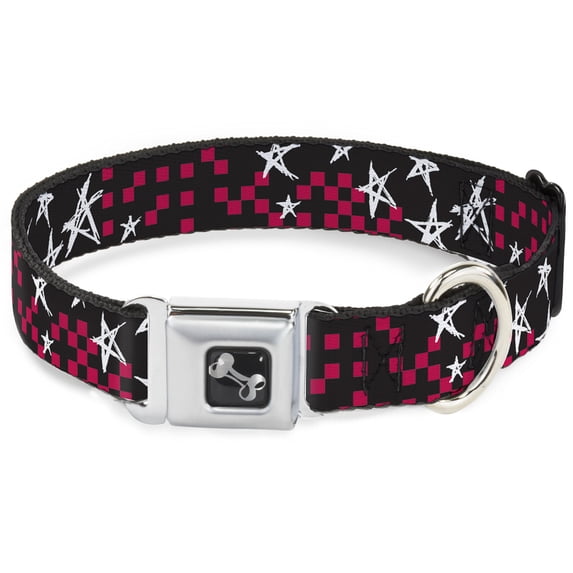 Buckle-Down Pet Collar, Dog Collar Metal Seatbelt Buckle, Sketch Stars ...