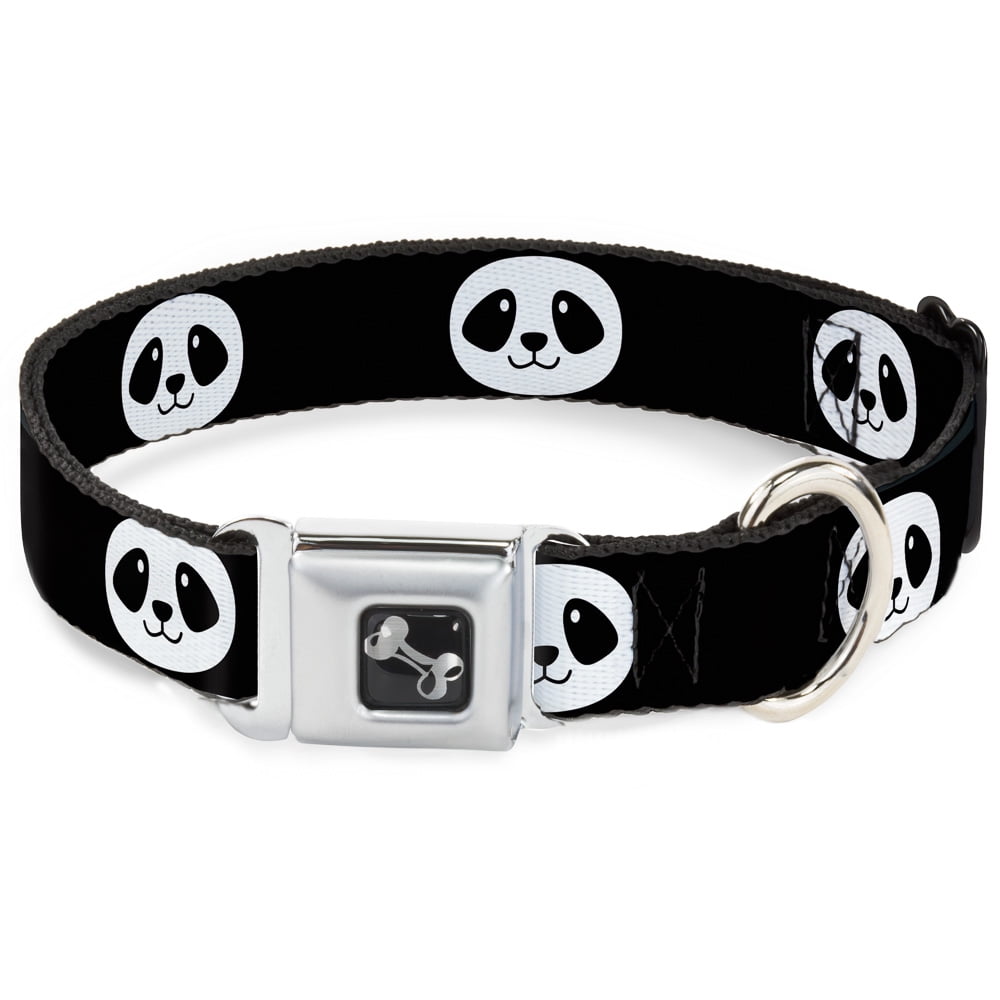 Buckle-Down Pet Collar, Dog Collar Metal Seatbelt Buckle, Smiling Panda ...