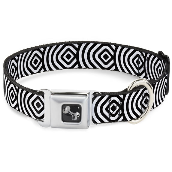Buckle-Down Pet Collar, Dog Collar Metal Seatbelt Buckle, Square Target ...