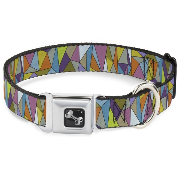 Buckle-Down Pet Collar, Dog Collar Metal Seatbelt Buckle, Stained Glass ...