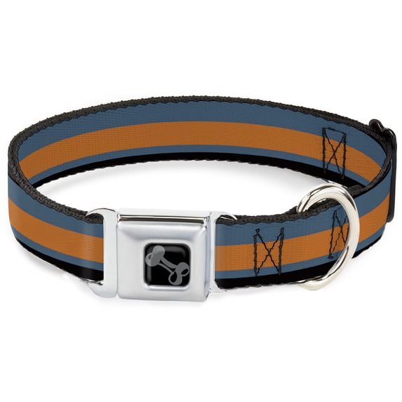 Buckle-Down Pet Collar, Dog Collar Metal Seatbelt Buckle, Stripes Black ...