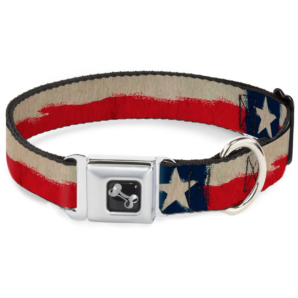 Buckle-Down Pet Collar, Dog Collar Metal Seatbelt Buckle, Texas Flag ...