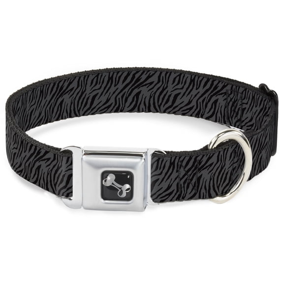 Buckle-Down Pet Collar, Dog Collar Metal Seatbelt Buckle, Zebra Black ...