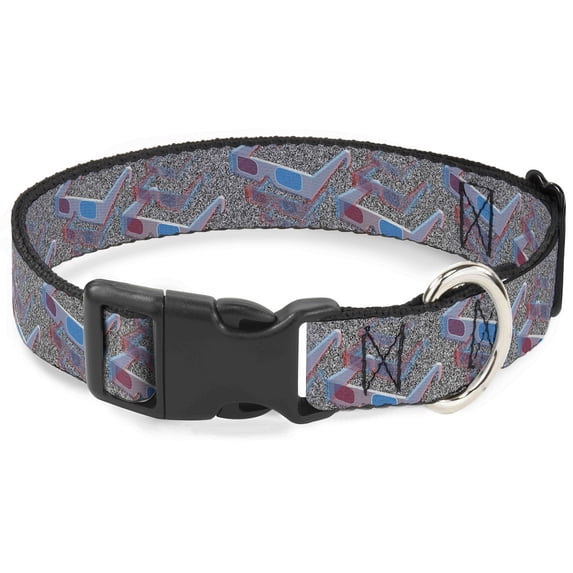Buckle-Down Pet Collar, Dog Collar Plastic Buckle, 3D Glasses TV Noise ...