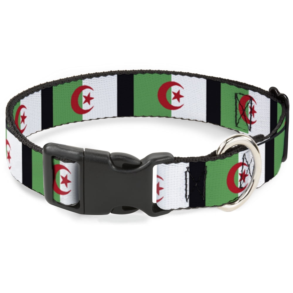 Buckle-Down Pet Collar, Dog Collar Plastic Buckle, Algeria Flags, 11 to ...