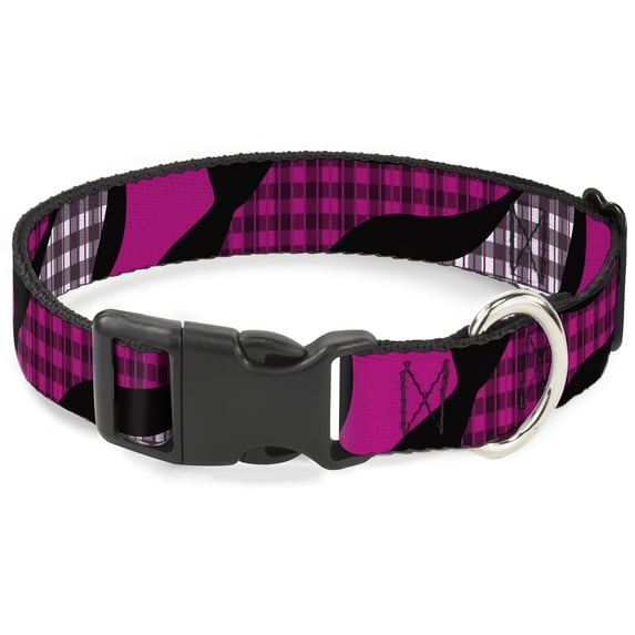 Buckle-Down Pet Collar, Dog Collar Plastic Buckle, Buffalo Plaid ...
