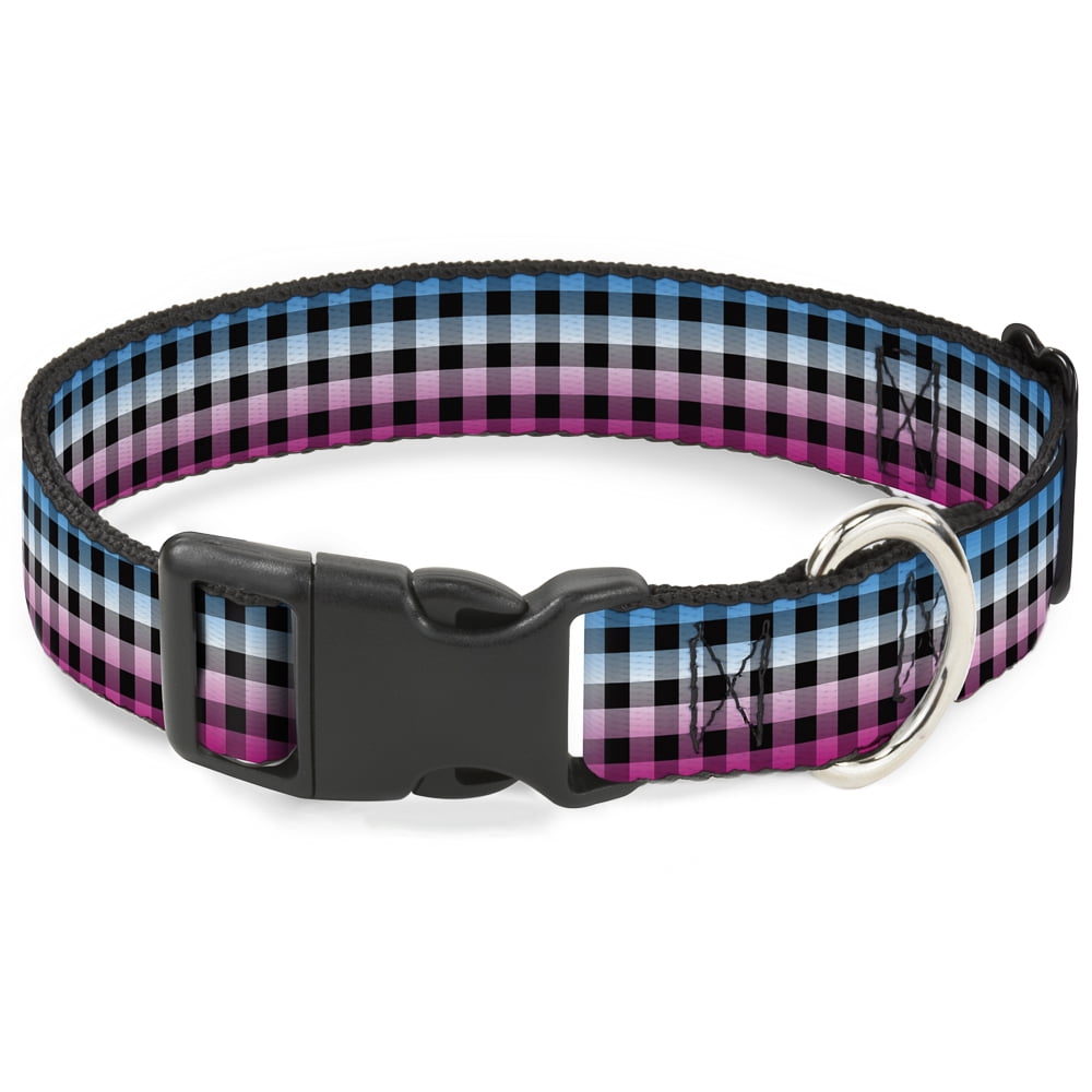 Buckle-Down Pet Collar, Dog Collar Plastic Buckle, Buffalo Plaid ...
