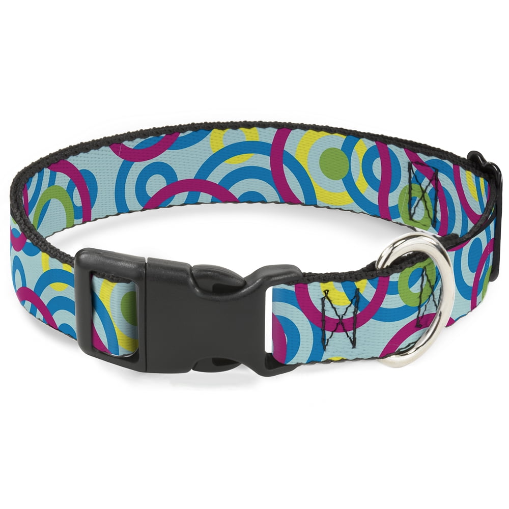 Buckle-Down Pet Collar, Dog Collar Plastic Buckle, Bullseye Stacked ...