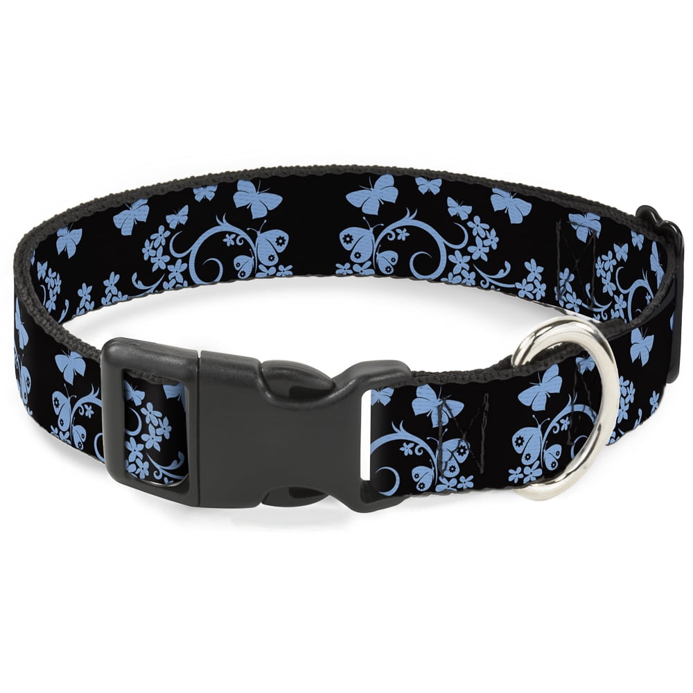 Buckle-Down Pet Collar, Dog Collar Plastic Buckle, Butterfly Garden ...
